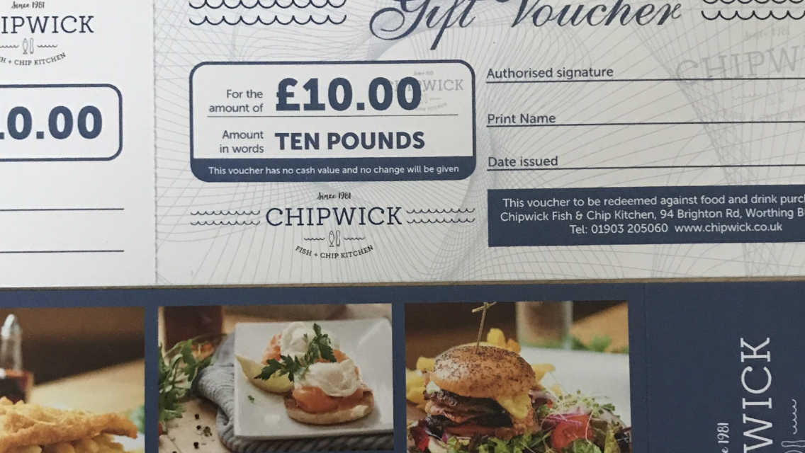 Gift Voucher - Chip Wick Worthing