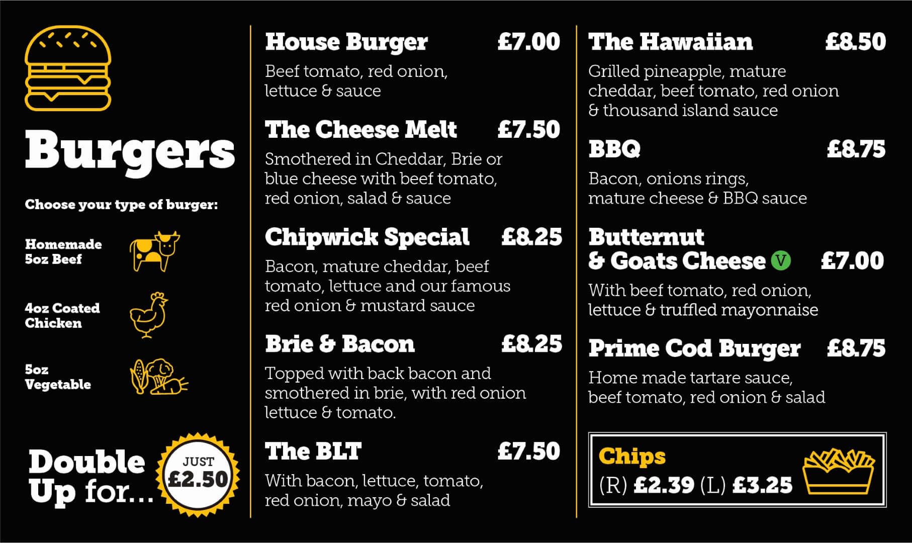 Takeaway Menu - Chip Wick Worthing
